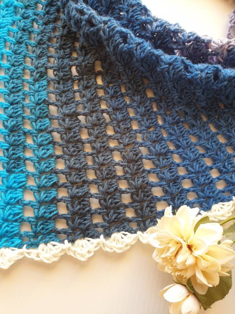 CROCHET PATTERN Hopscotch Asymmetrical Scarf US Term - Etsy