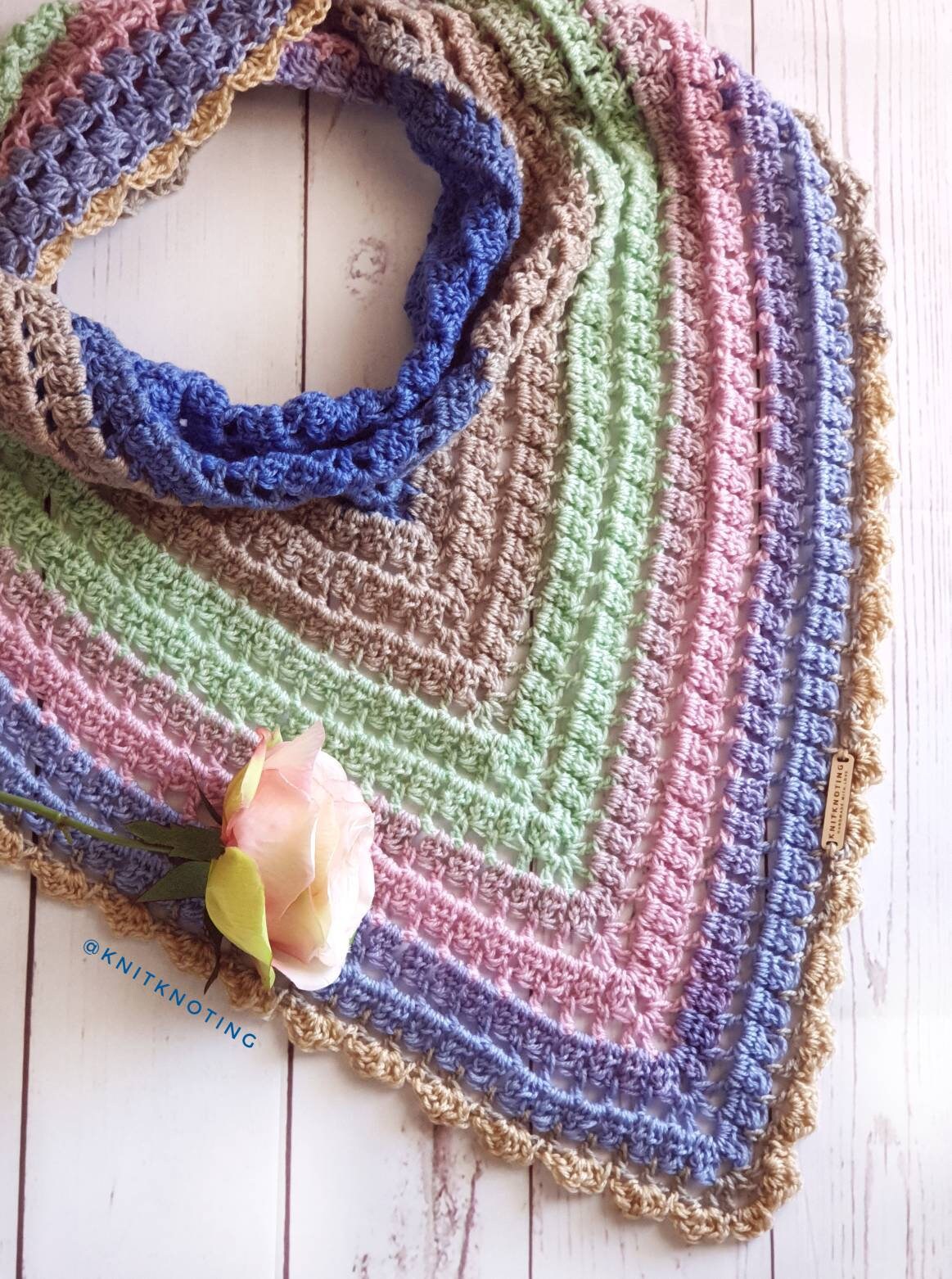 CROCHET PATTERN Hopscotch Triangle Scarf US Term Crochet | Etsy