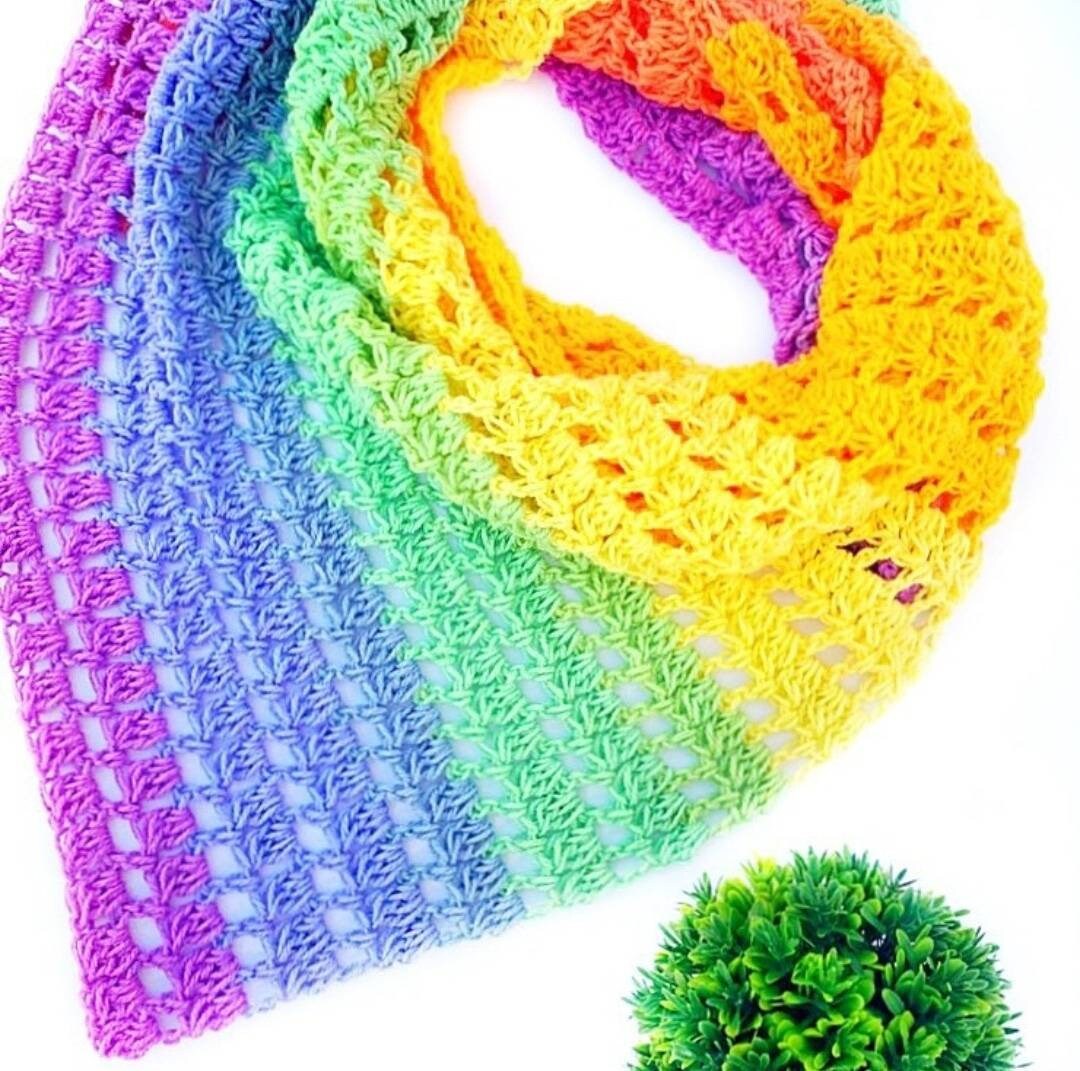 CROCHET PATTERN Hopscotch Asymmetrical Scarf US Term - Etsy