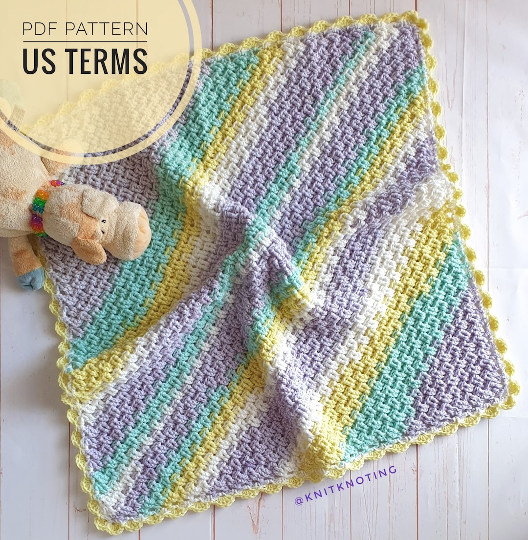 CROCHET PATTERN - Woven Dreams Baby Blanket, US Terms, Intermediate ...