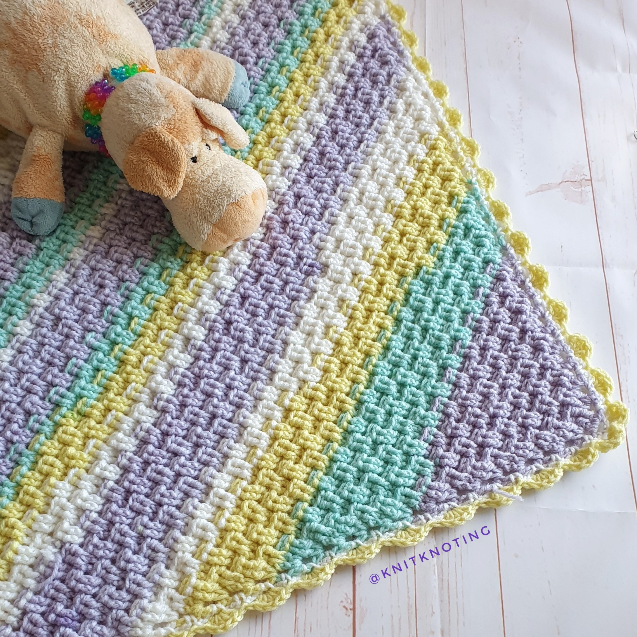 CROCHET PATTERN - Woven Dreams Baby Blanket, US Terms, Intermediate ...