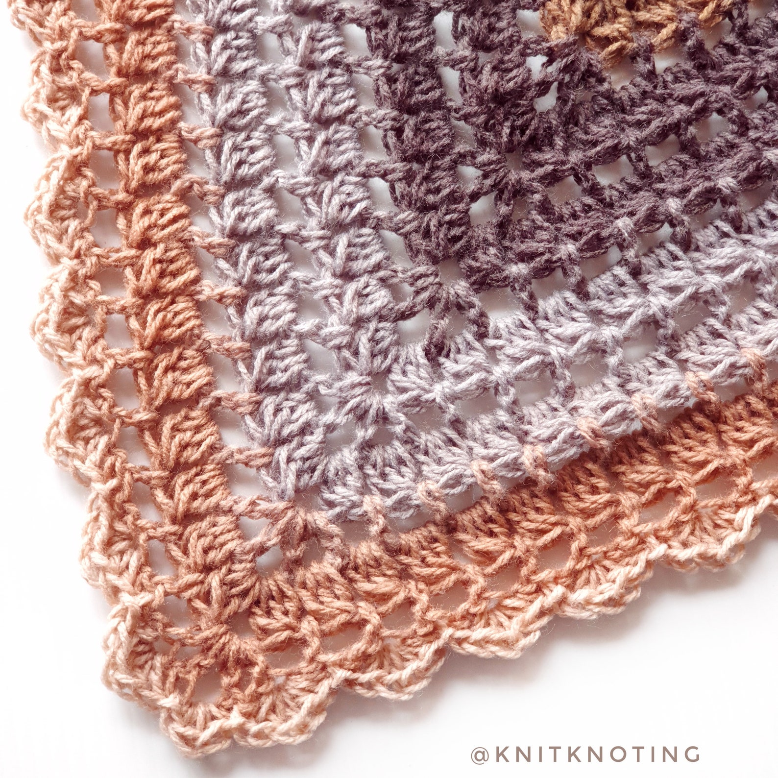 CROCHET PATTERN Hopscotch Triangle Scarf, US Term, Crochet Pattern ...