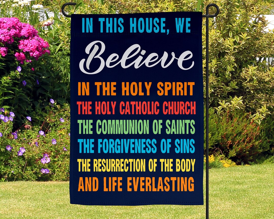 Catholic Garden Flag, in This House We Believe Yard Flag, Apostles ...