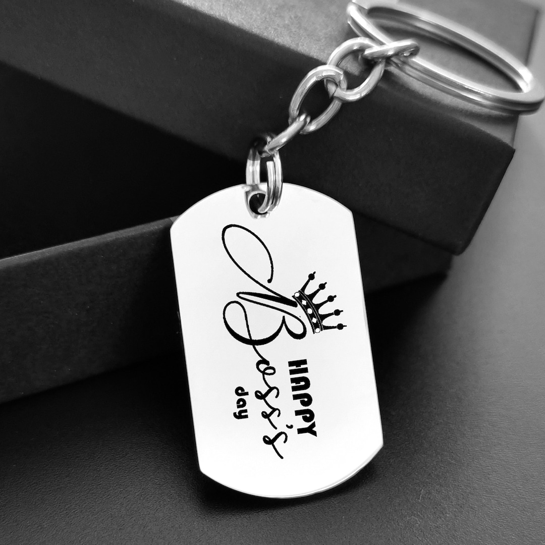 Personalized Keychain for Your Boss, Engraved Gift for Boss Day - Etsy