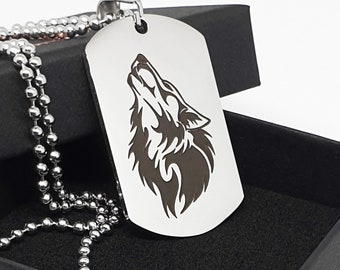 Wolf Necklace for Men - Etsy