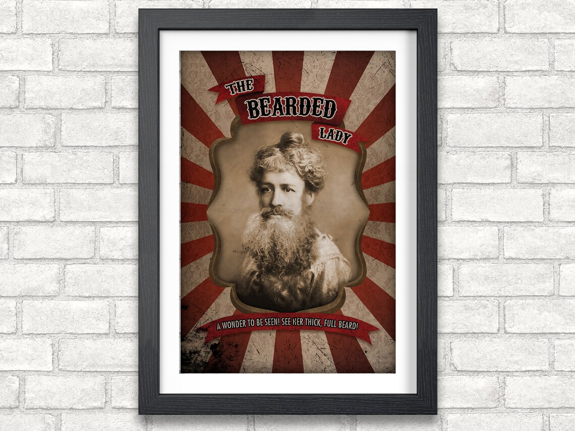 The Bearded Lady - Freak Show Poster - Etsy