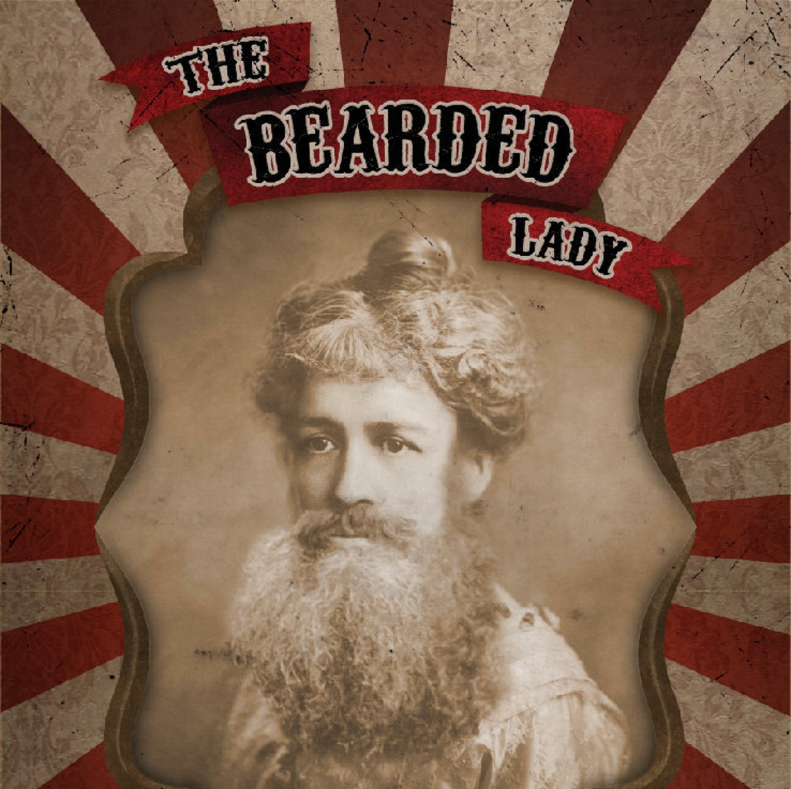 Freak Show Poster the Bearded Lady | Etsy