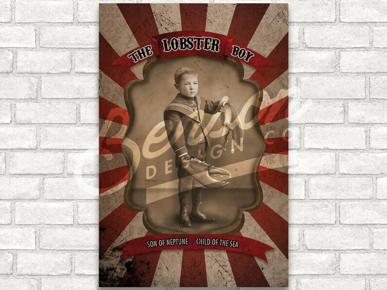 The Lobster Boy Freak Show & Crcus Poster - Etsy