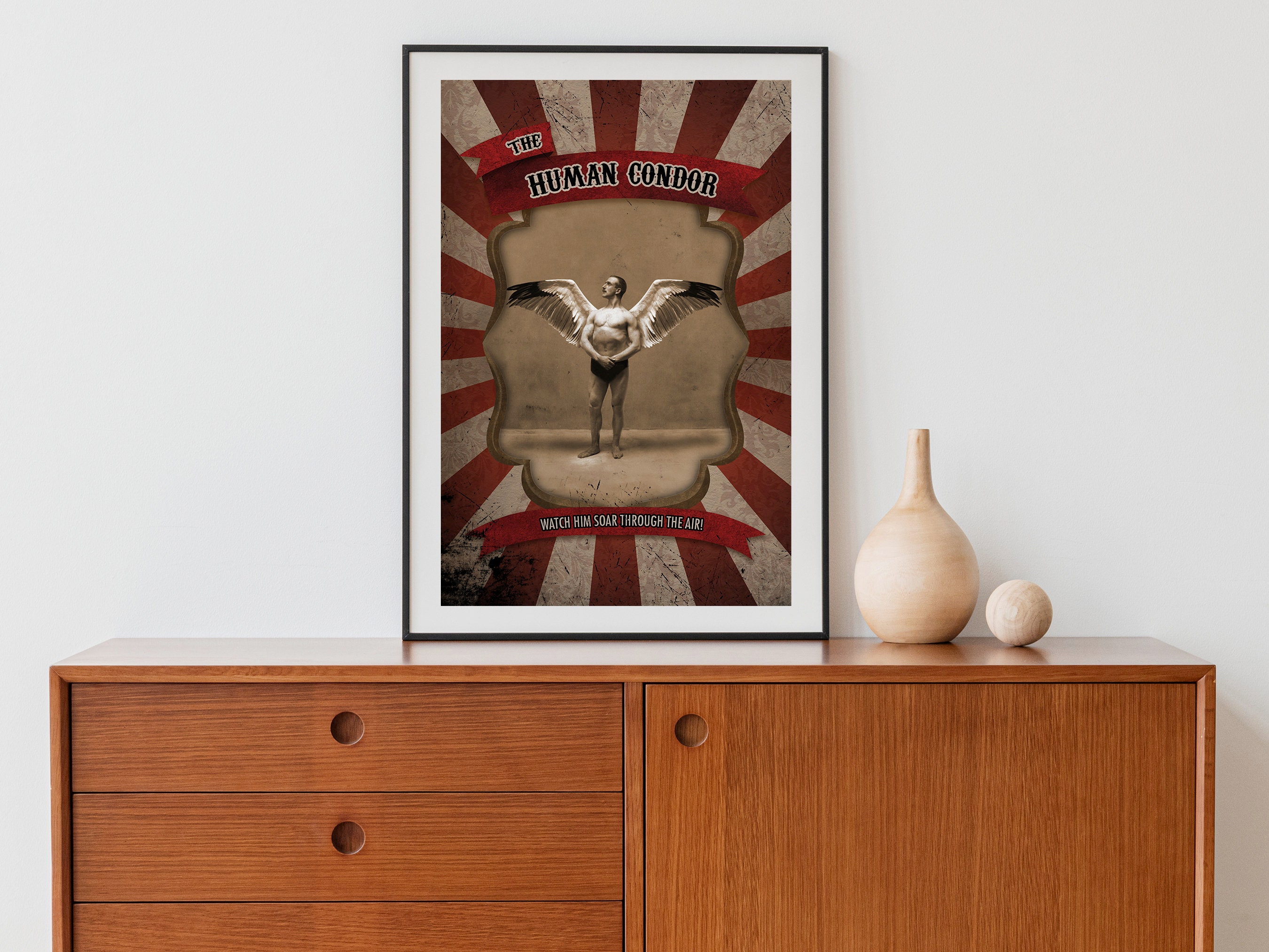 The Human Condor - Freak Show & Circus Posterwing - Etsy