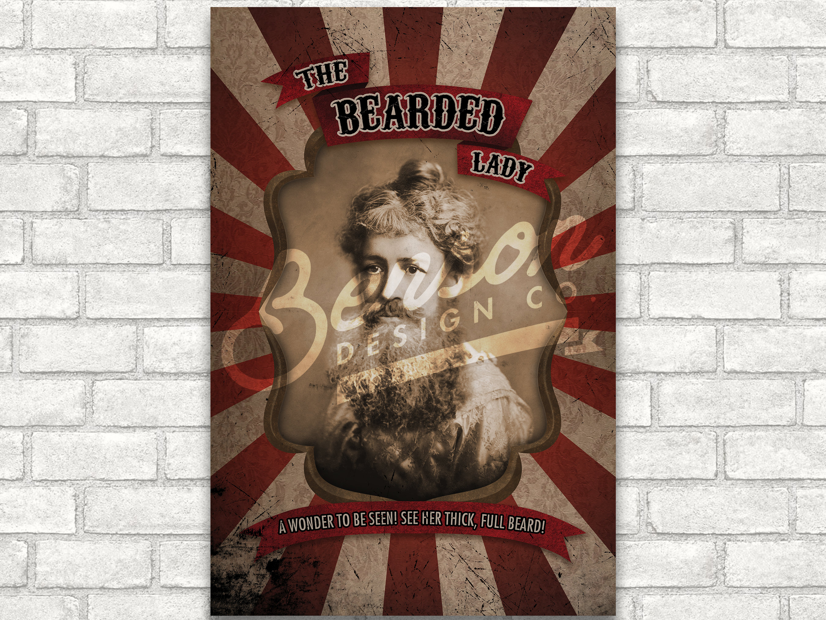 Bearded Lady Circus Poster