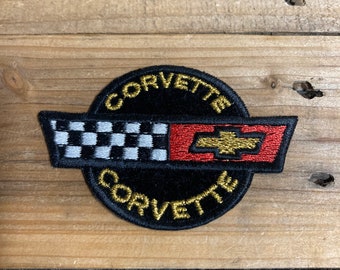 Vintage Chevy Corvette Embroidered Racing Iron on Patch 4 X 2 3/4 - Etsy