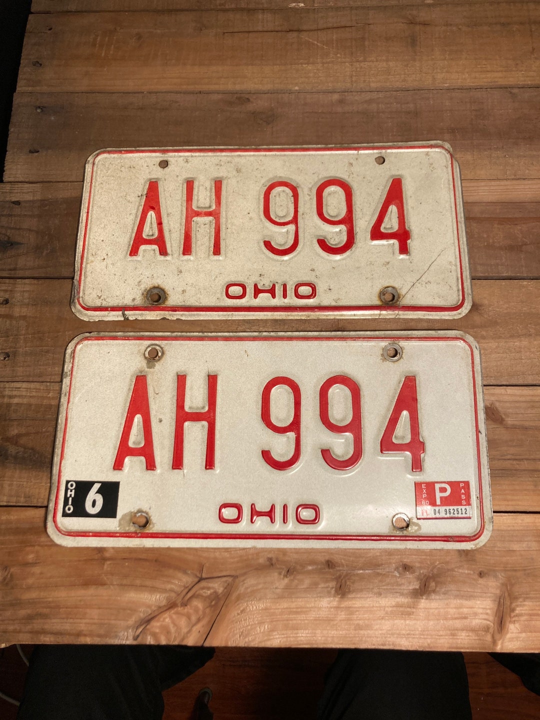 Vintage Set of Ohio License Plates - Etsy