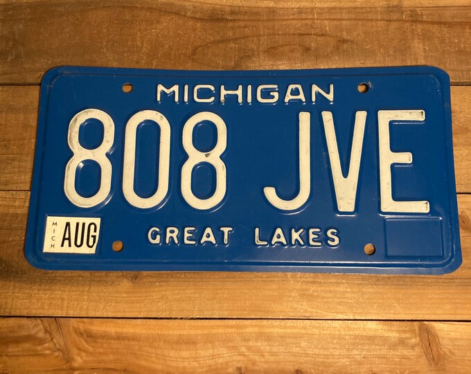 Vintage Michigan License Plate - Etsy