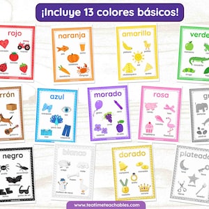 Learn Colors in Spanish | Colors Posters in Spanish | PDF | Printable ...