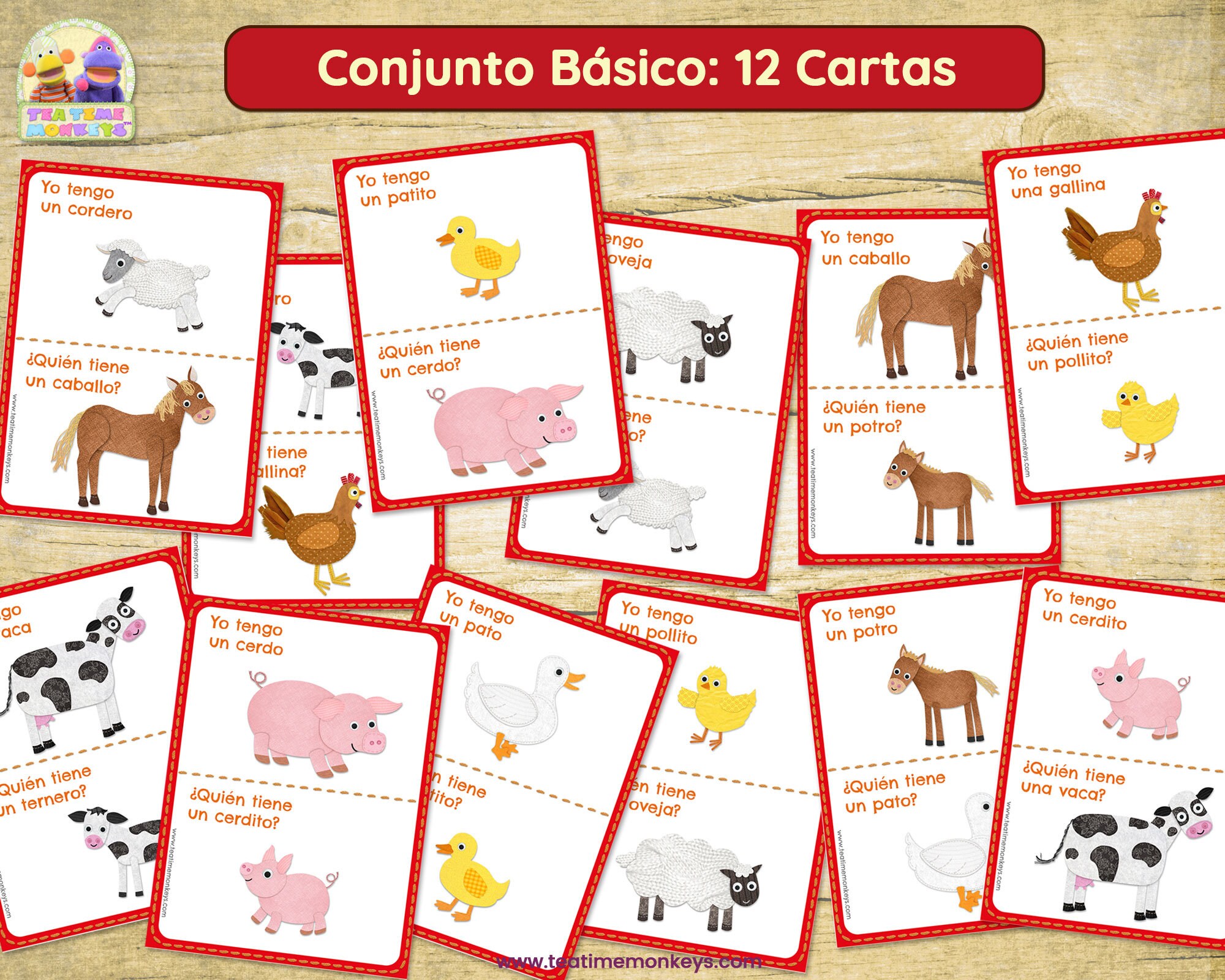 I Have Who Has GAME of Farm Animals and Their Babies EDITABLE - Etsy