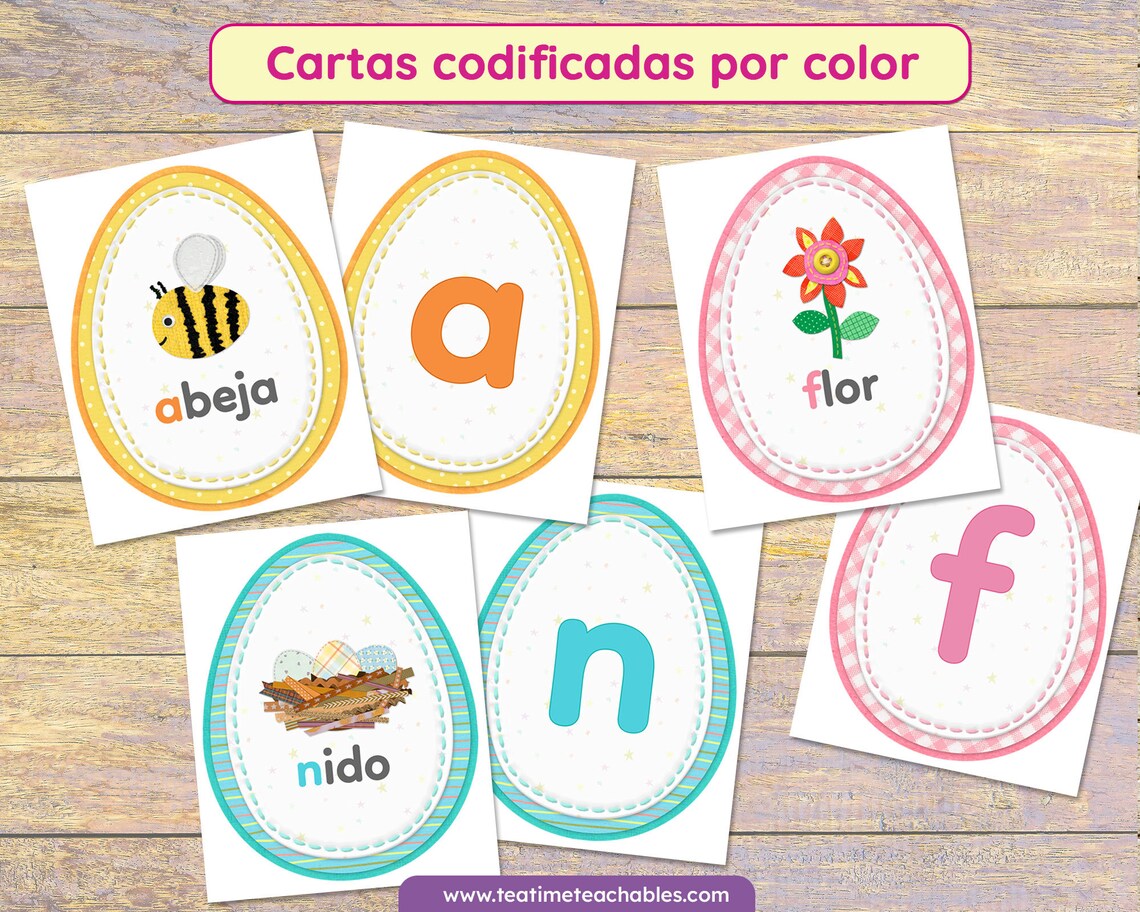 Spring Matching Cards in SPANISH: Alphabet and Letter Sounds | PDF ...