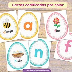 Spring Matching Cards in SPANISH: Alphabet and Letter Sounds | PDF ...