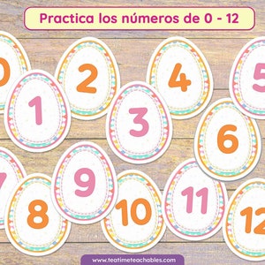 Spring Matching Cards in SPANISH: Colors, Numbers and Sizes ...