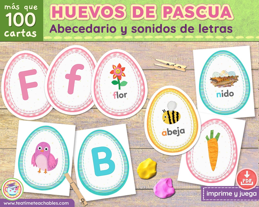 Spring Matching Cards in SPANISH: Alphabet and Letter Sounds | PDF ...
