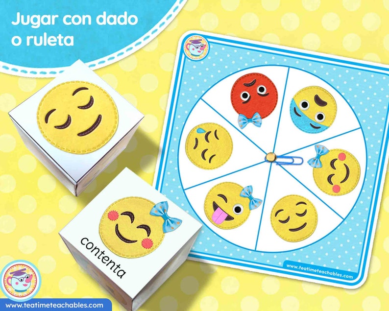Emotions Bingo Game in SPANISH Educational Game With Craft PDF Search ...