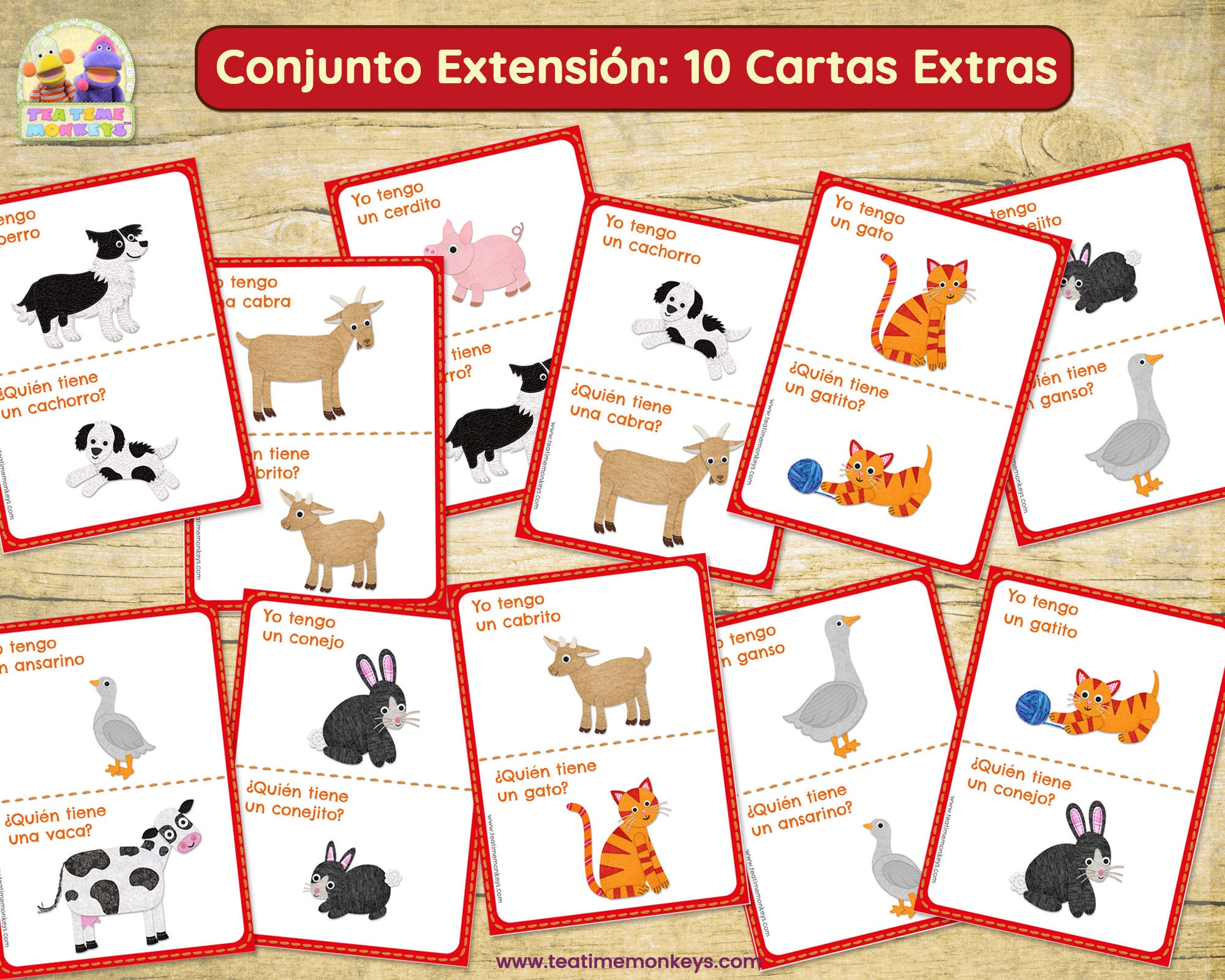 I Have Who Has GAME of Farm Animals and Their Babies EDITABLE - Etsy