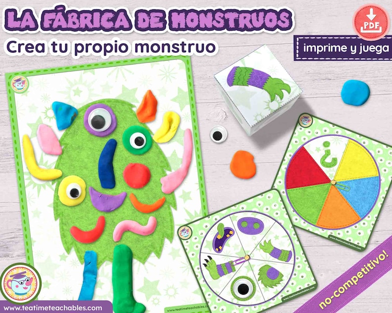 Monster Game | Parts of the Body Game in Spanish | Educational Game ...