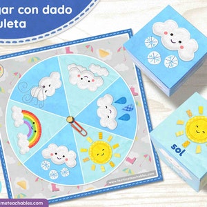 Weather Bingo | Weather Game in Spanish - With Craft | Educational Game ...