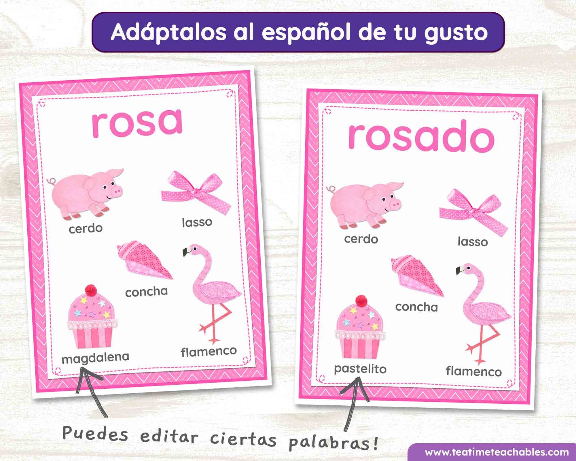Learn Colors in Spanish Colors Posters in Spanish PDF Printable Posters ...
