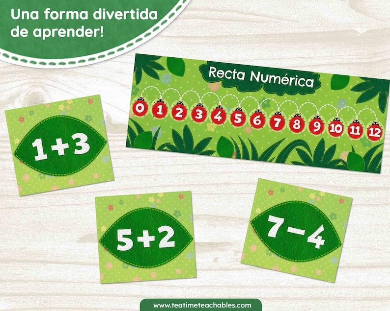 MARIQUITAS Cartas para Contar Ladybug Counting Cards in Spanish Los ...