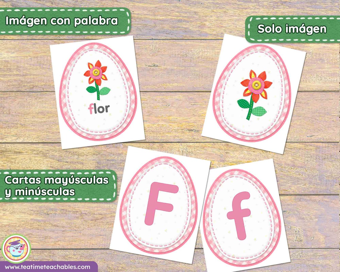 Spring Matching Cards in SPANISH: Alphabet and Letter Sounds | PDF ...