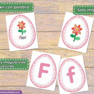 Spring Matching Cards in SPANISH: Alphabet and Letter Sounds | PDF ...