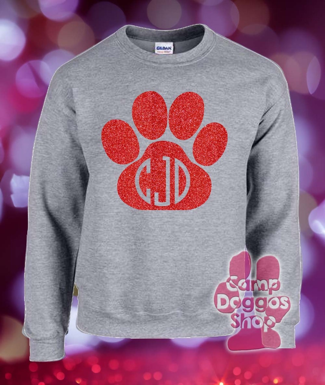 Paw Print Monogram Shirt - Etsy