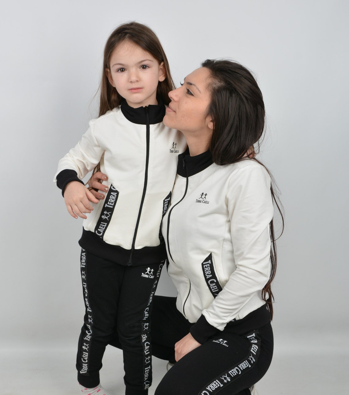 Matching Family Sweatsuits Family Tracksuits Black & White | Etsy