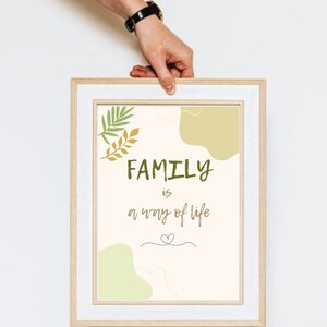 Family Print Art, Family Poster, Printable Wall Art, Family is a Way of ...