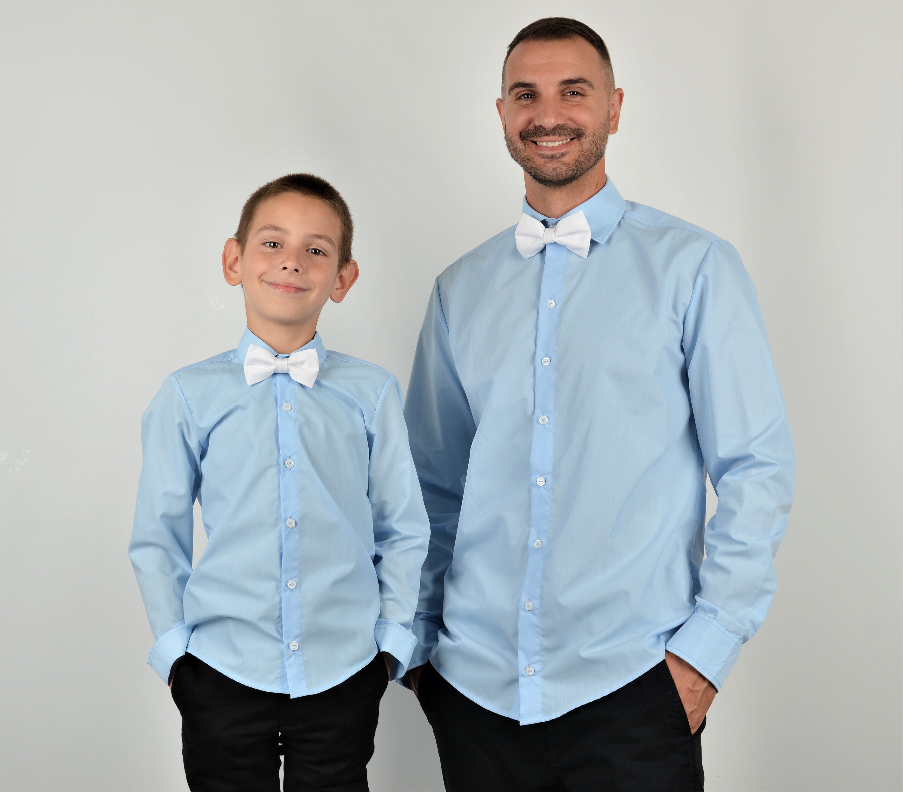 Matching Father Son Blue Shirts Light Blue Shirt Father Son - Etsy