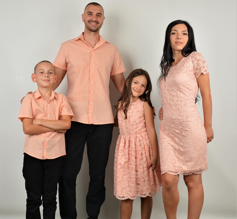 Family Matching Outfits Matching Outfits Peach Color Family - Etsy