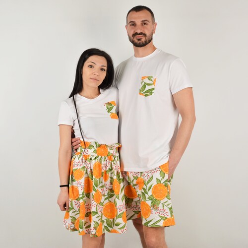 Matching Couple Outfits Lemon Print His and Hers Outfit | Etsy