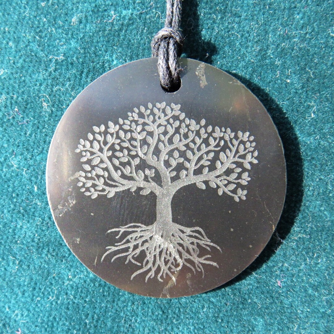 Carved Shungite Tree of Life Pendant: EMF Protection for Children and ...