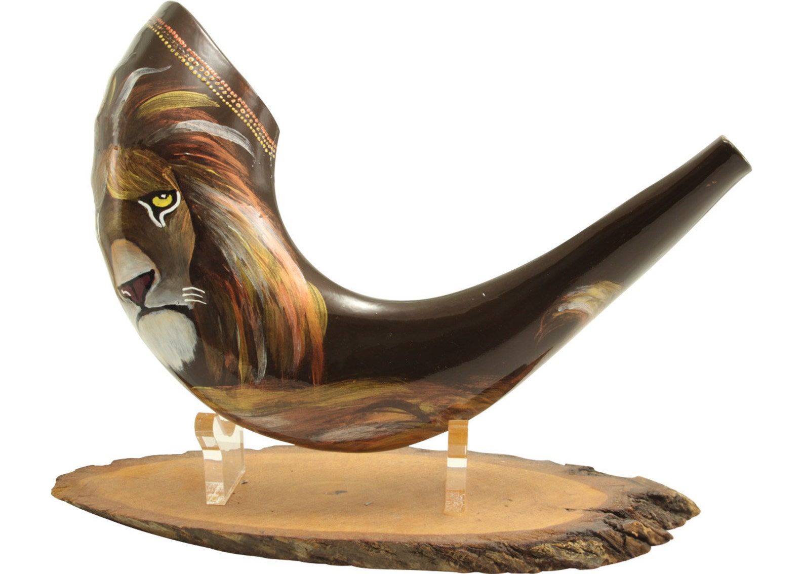 Cuerno de carnero pintado a mano Shofar Lion Of Judah Shofar - Etsy España