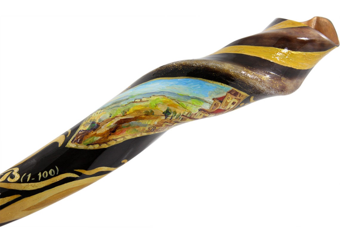 Hand-painted Eland Shofar the Jerusalem View | Etsy