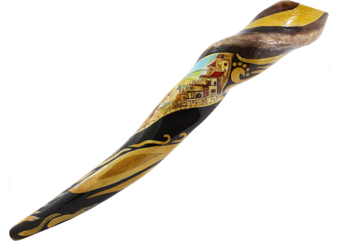 Hand-painted Eland Shofar - the Jerusalem View - Etsy