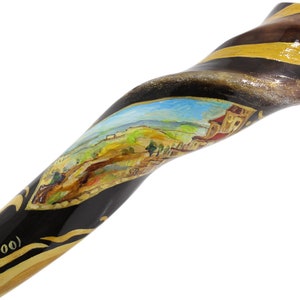 Hand-painted Eland Shofar - the Jerusalem View - Etsy