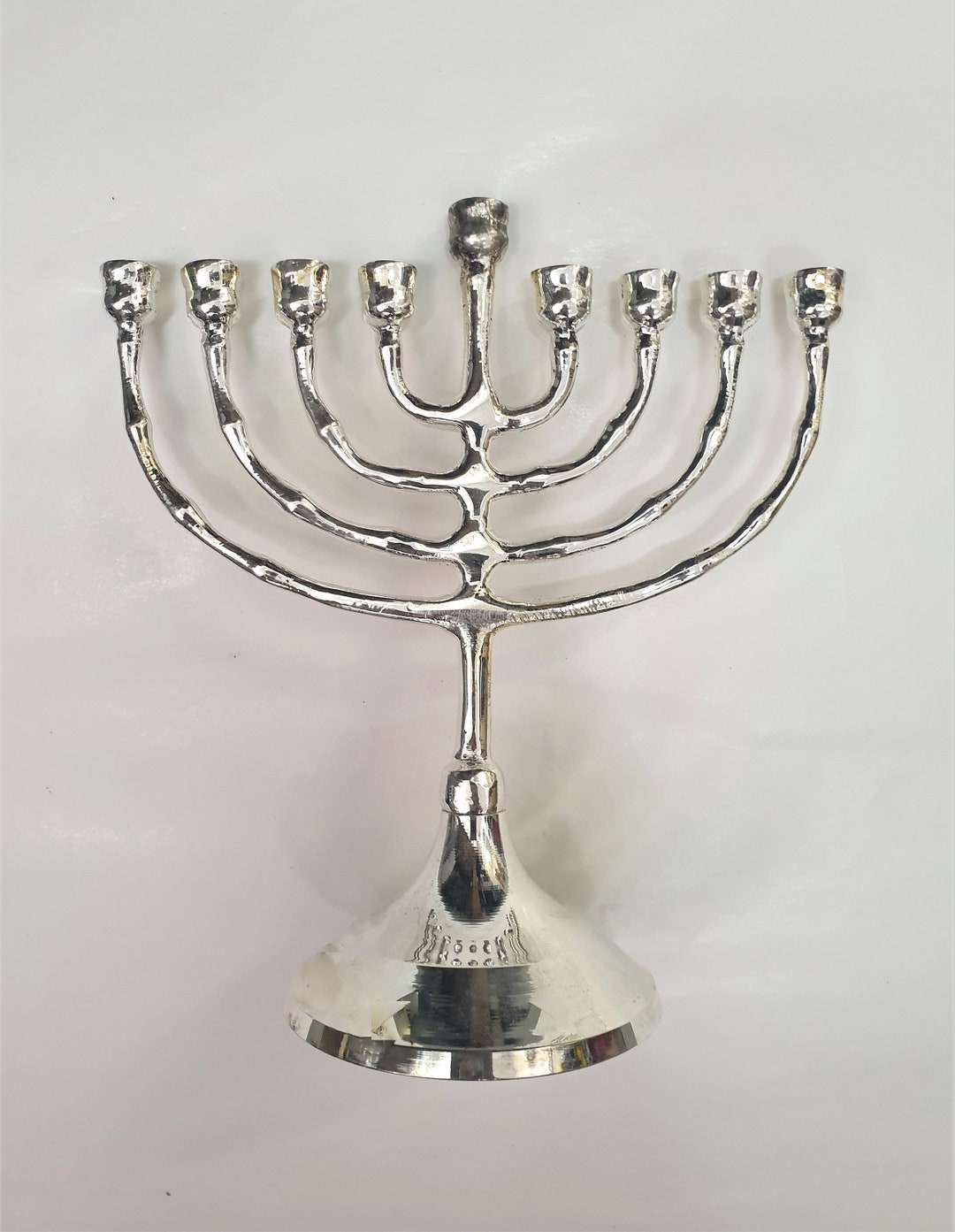 Silver Plated Small Compact Menorah for Hanokka - Etsy