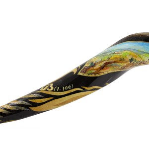 Hand-painted Eland Shofar - the Jerusalem View - Etsy
