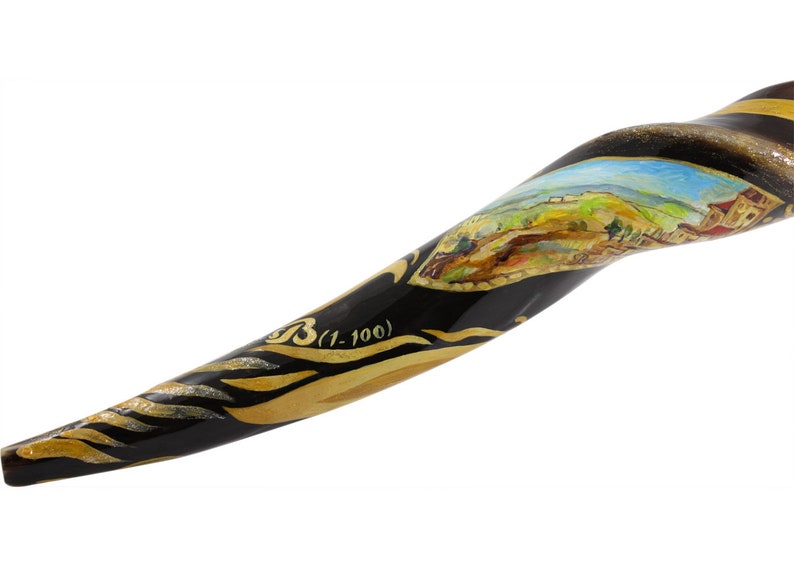 Hand-painted Eland Shofar the Jerusalem View - Etsy