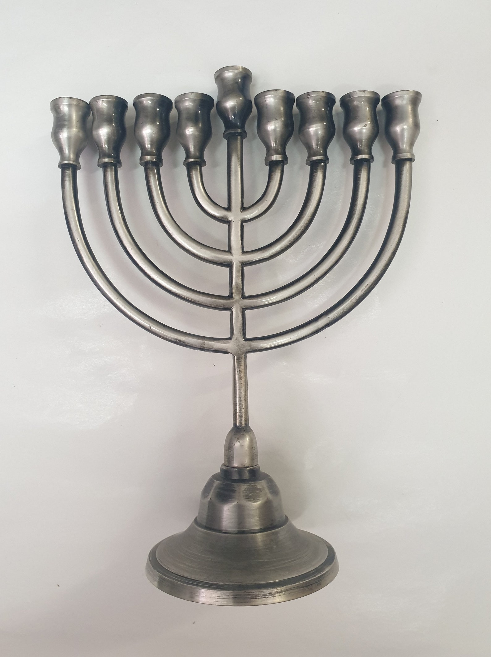 Classic Piuter Menorah for Hanokka - Etsy