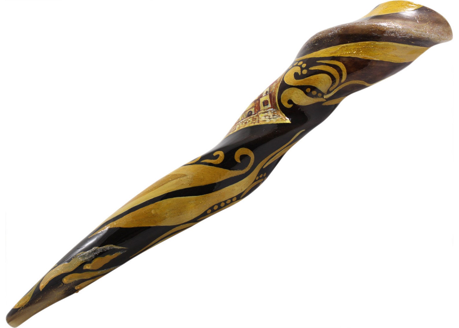 Hand-painted Eland Shofar the Jerusalem View - Etsy