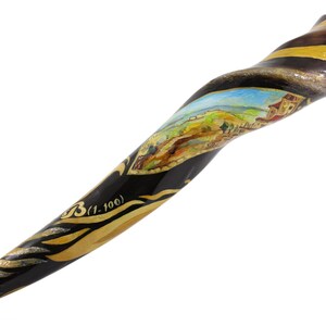 Hand-painted Eland Shofar - the Jerusalem View - Etsy