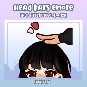 Head Pat Emote Perfect for Twitch, Discord, Dlive, Streamer Emojis ...