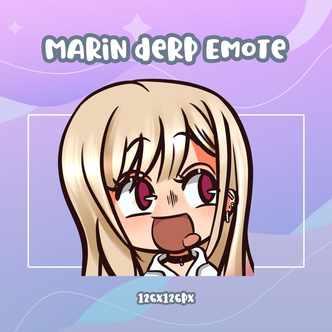 Marin Kitigawa Inspired Derp Anime Emote Cute Kawaii Emotes for Discord ...